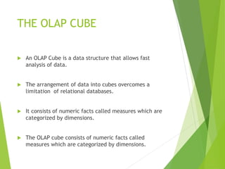 Olap, expert system, data visualisation | PPT