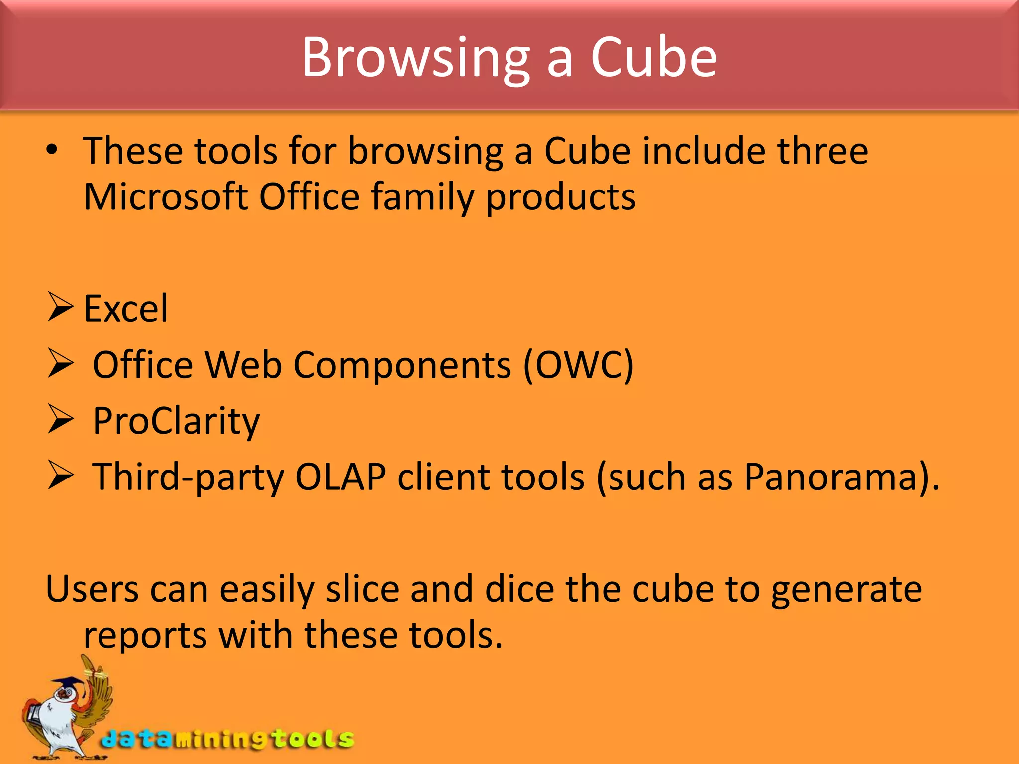 MS SQL SERVER: Olap cubes and data mining | PPT