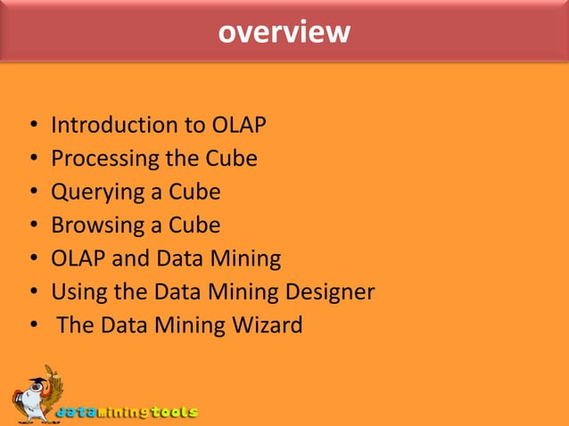 MS SQL SERVER: Olap cubes and data mining | PPT