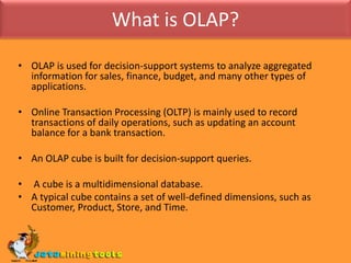MS SQL SERVER: Olap cubes and data mining | PPT