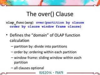Olap Functions Suport in Informix | PPT | Databases | Computer Software and Applications
