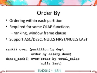 Olap Functions Suport in Informix | PPT | Databases | Computer Software and Applications
