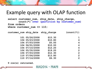 Olap Functions Suport in Informix | PPT | Databases | Computer Software and Applications