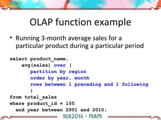 Olap Functions Suport in Informix | PPT | Databases | Computer Software and Applications