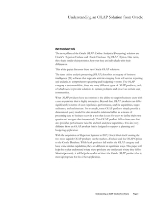 Olapin oracle | PDF