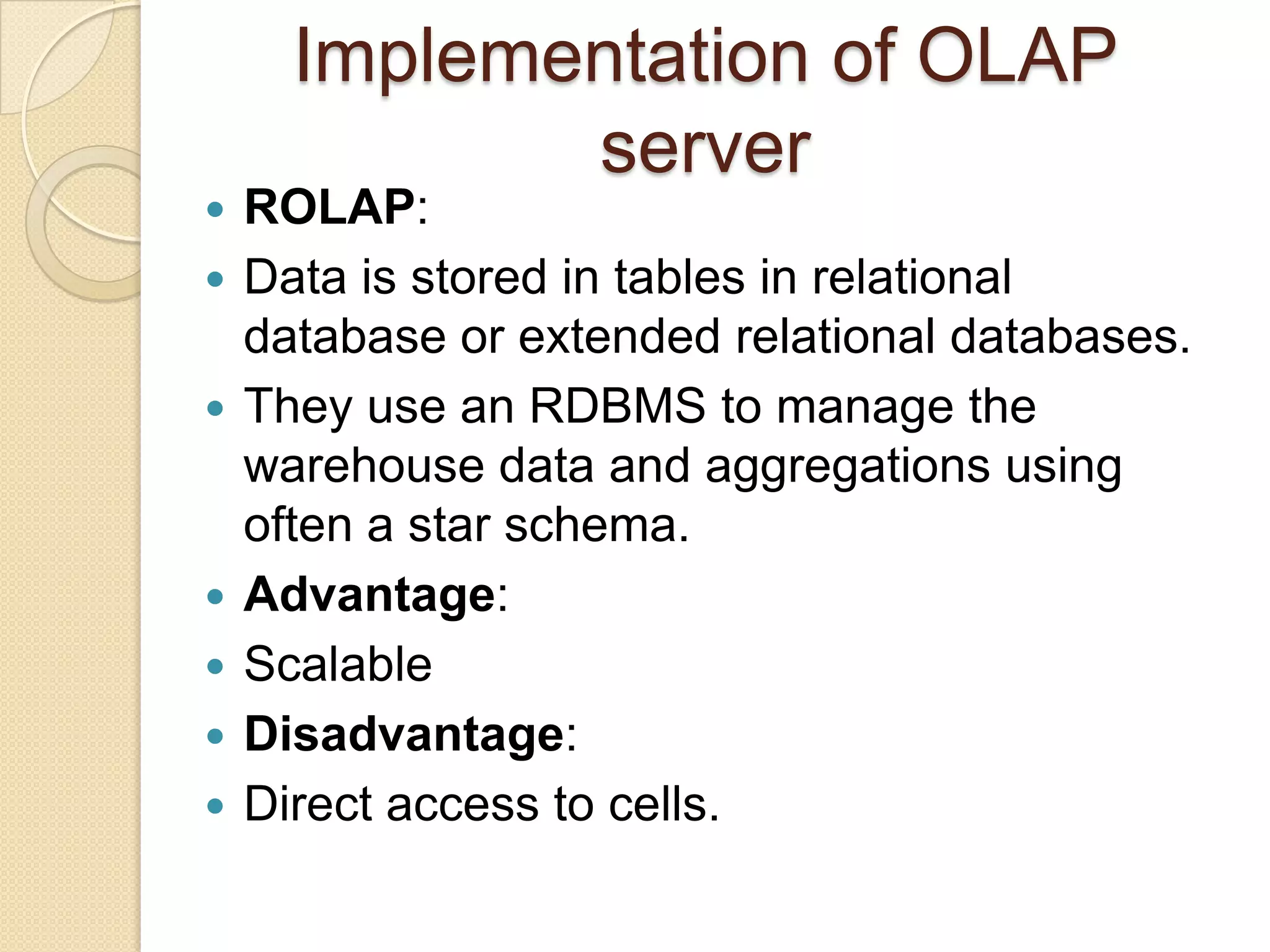 OLAP & DATA WAREHOUSE | PPTX
