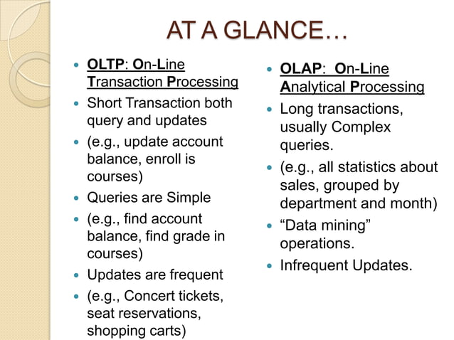 OLAP & DATA WAREHOUSE | PPTX