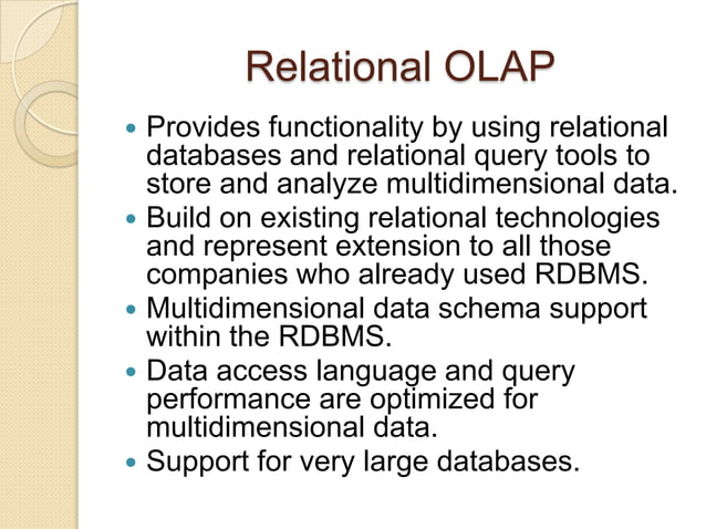 OLAP & DATA WAREHOUSE | PPTX