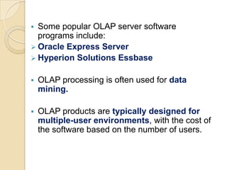 OLAP & DATA WAREHOUSE | PPTX