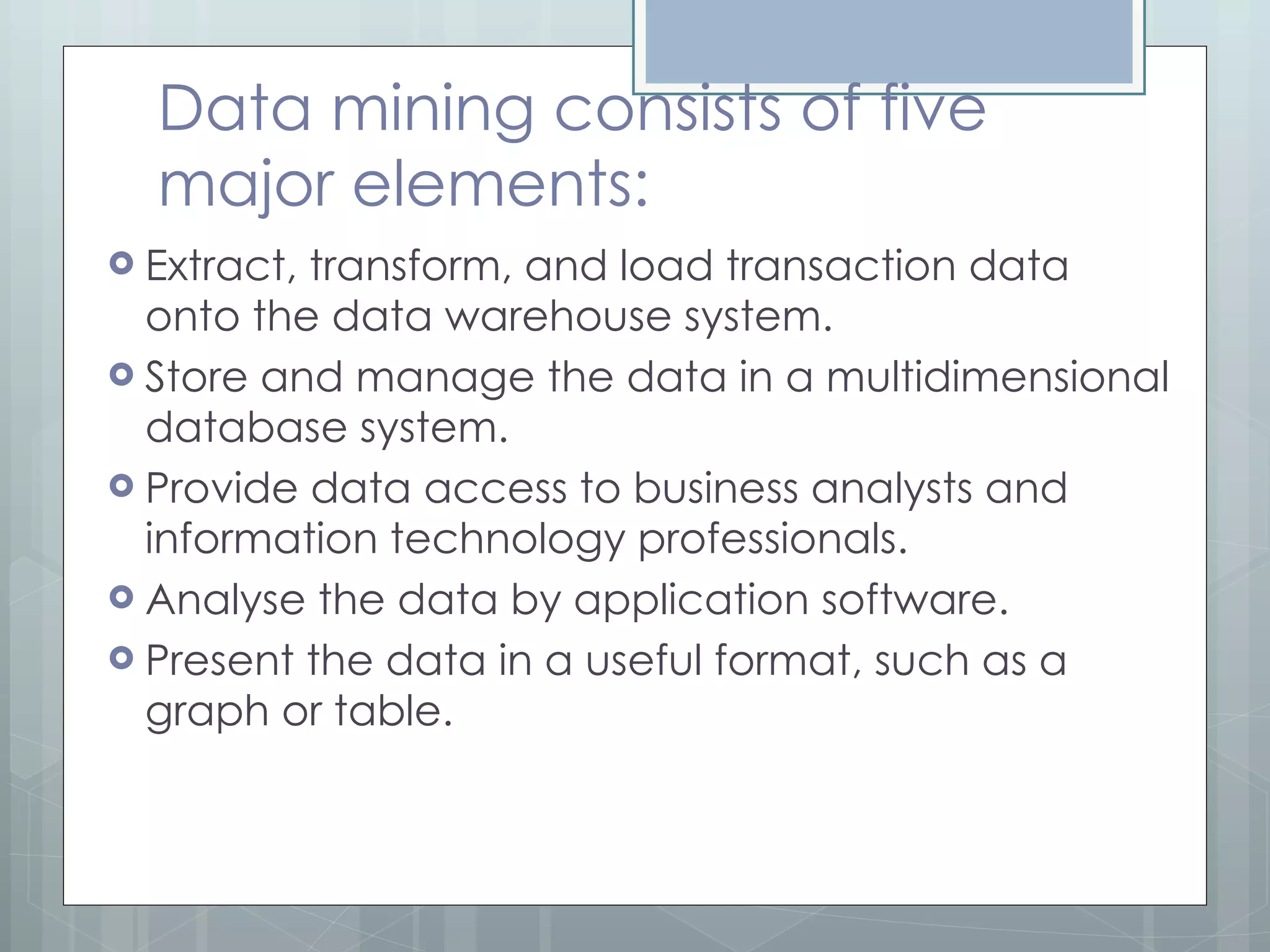 Olap, oltp and data mining | PPT