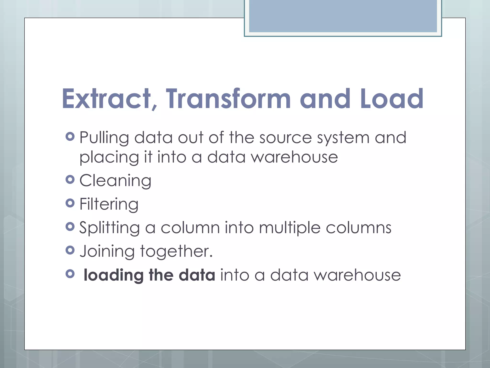 Olap Oltp And Data Mining Ppt
