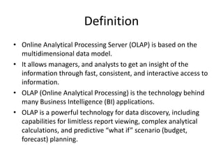 OLAP operations | PPTX