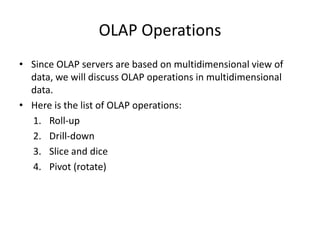OLAP operations | PPTX