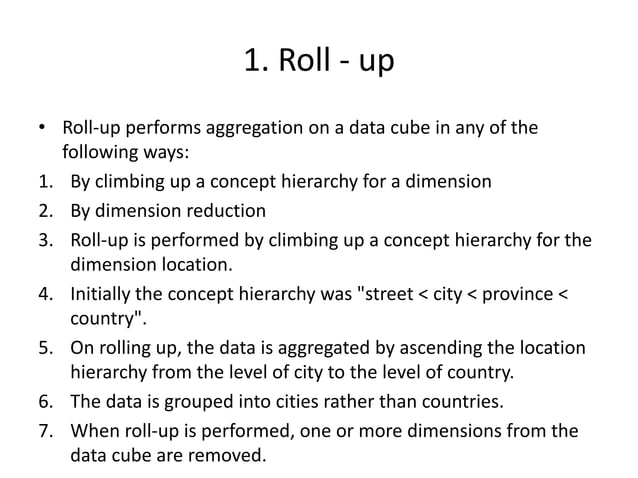 OLAP operations | PPTX