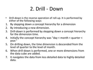 OLAP operations | PPTX