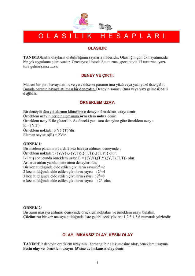 Olasilik | DOC