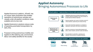 USING LEVEL 4 AUTONOMY TO BRING VALUE TO LOGISTICS AND MOBILITY | PPT