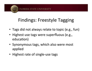 Effective Tagging Practices for Online Learning Environments ...