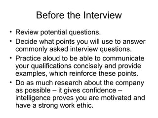 Olc before duringafter interview[1] | PPT