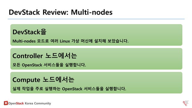 Openstack Devstack Install 2부 Multi Nodes Ppt