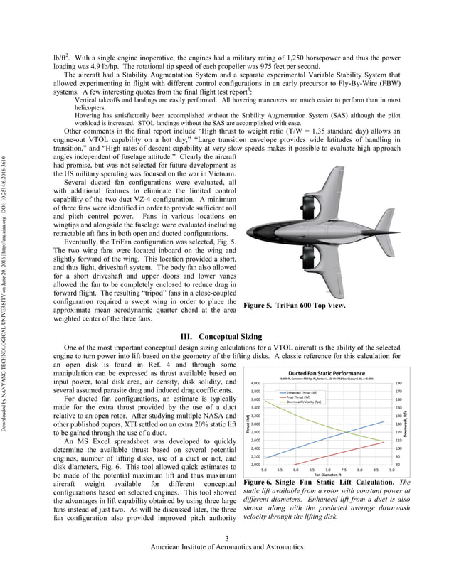 Olcott, d. d. (2016). tri fan vtol conceptual design. 16th aiaa ...