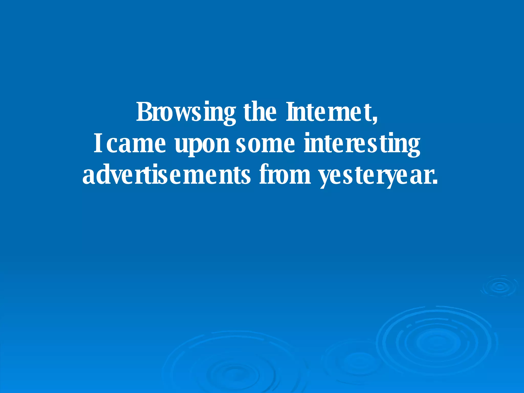 Old Ads Found on the Web | PPS