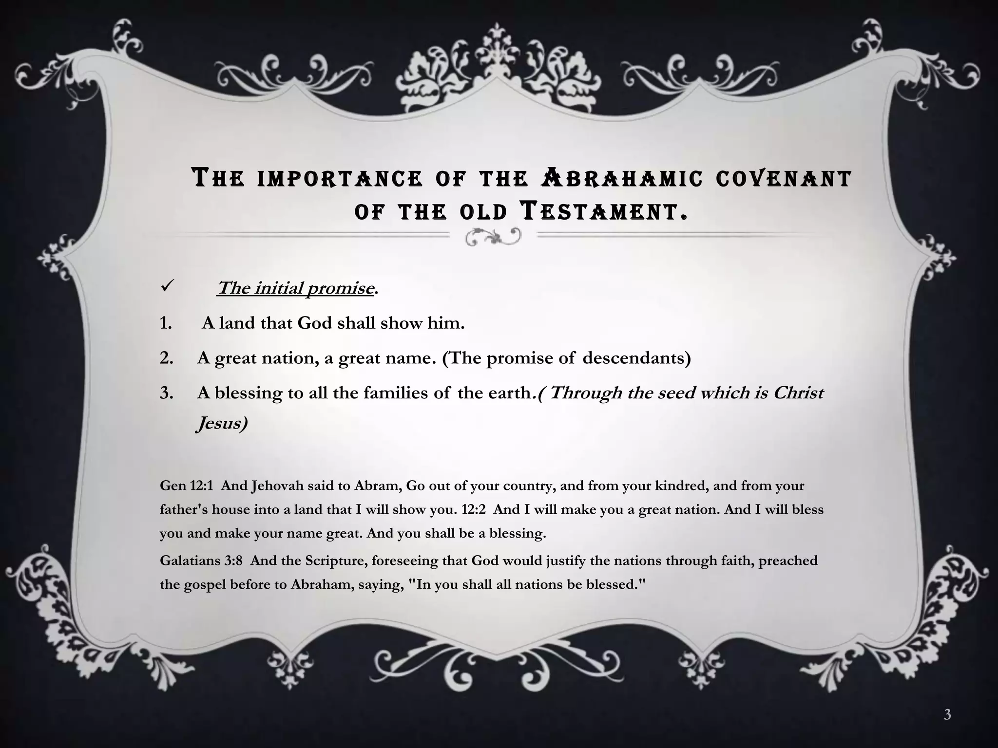 Old Testament The Abrahamic And Mosaic Covenants | PPTX