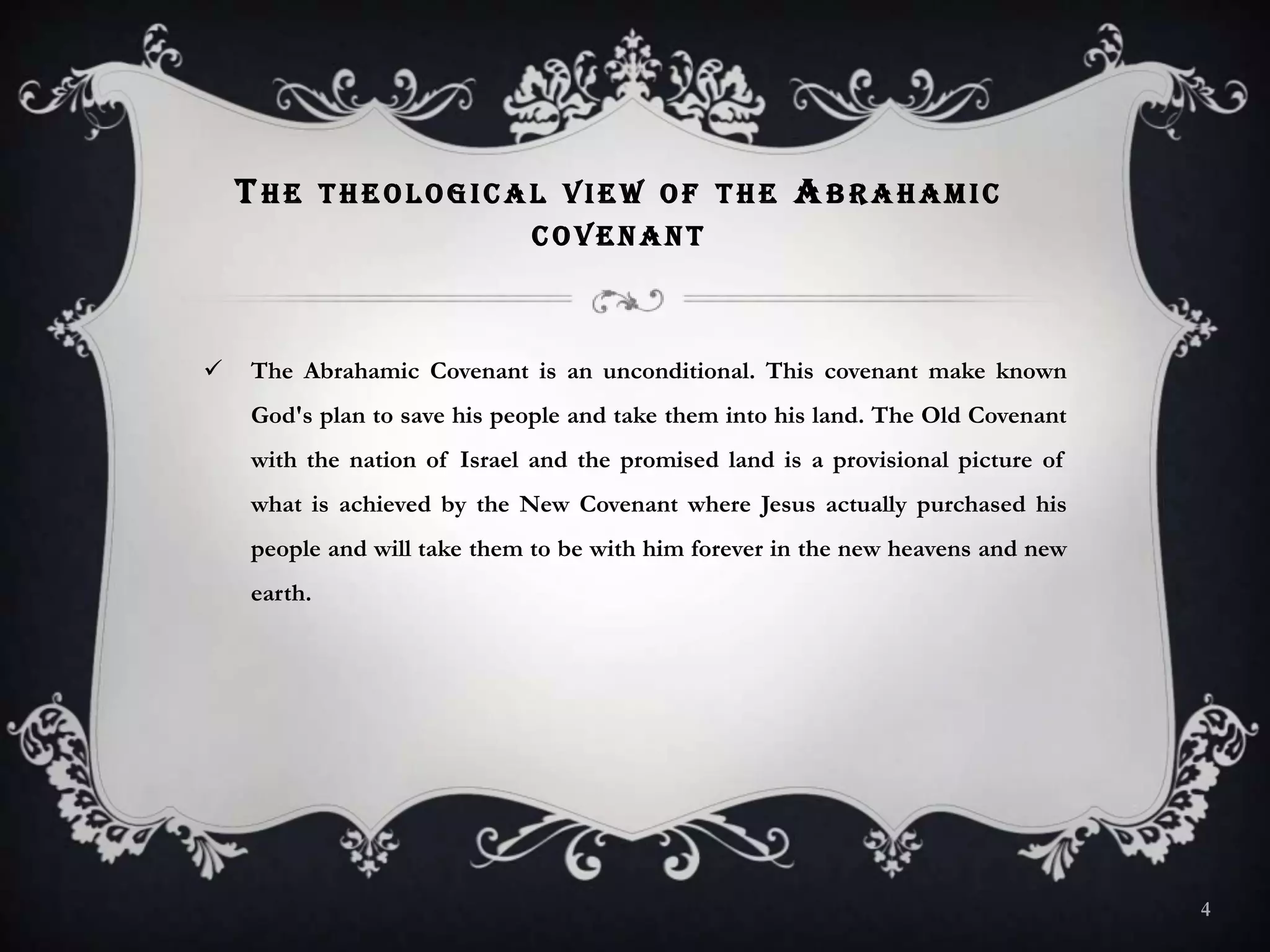 Old Testament The Abrahamic And Mosaic Covenants | PPTX