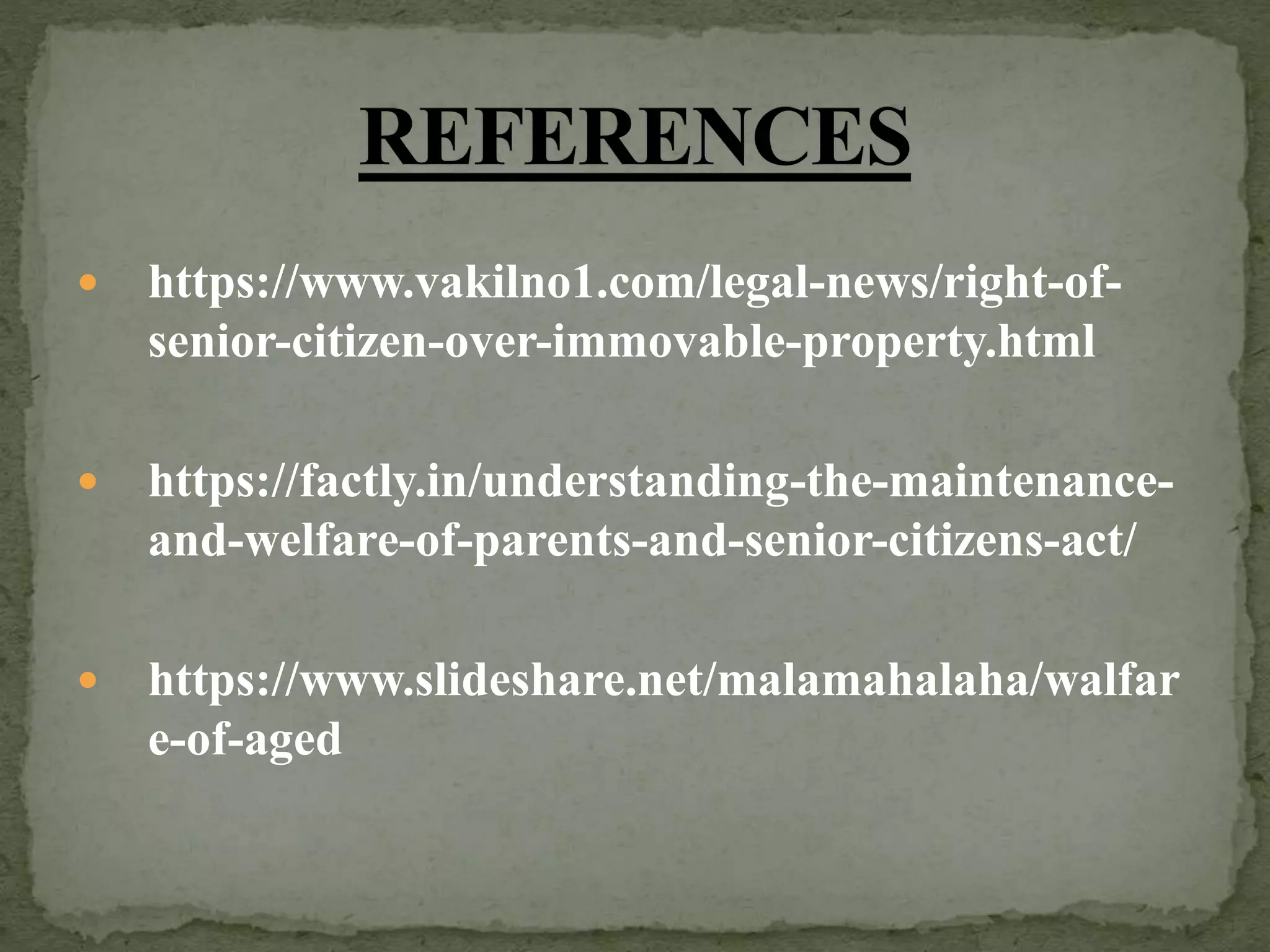 Old age homes and senior citizens | PPTX