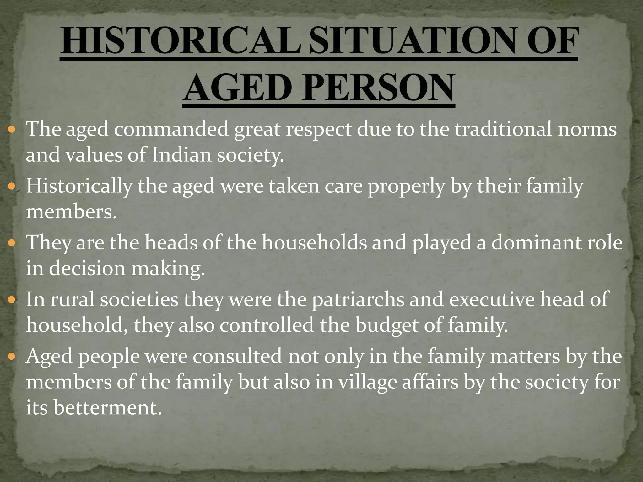 Old age homes and senior citizens | PPTX