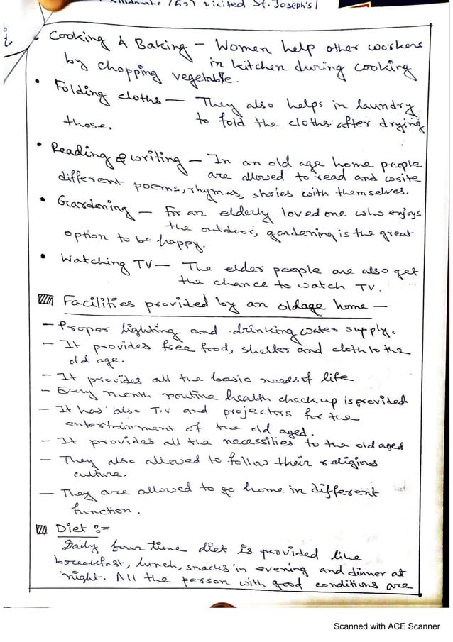 old age home visit report.pdf essential for third year GNM students | PDF