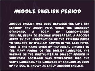 Old and middle english | PPTX