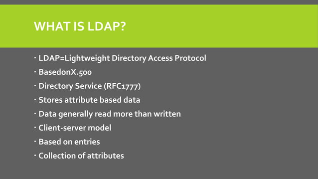 Open LDAP vs. Active Directory | PPT