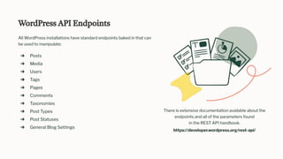Old WP REST API, New Tricks | PDF
