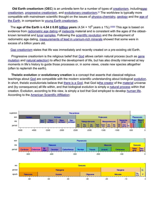 Old earth creationism | PDF