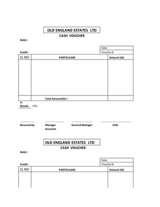 Voucher Format | DOCX