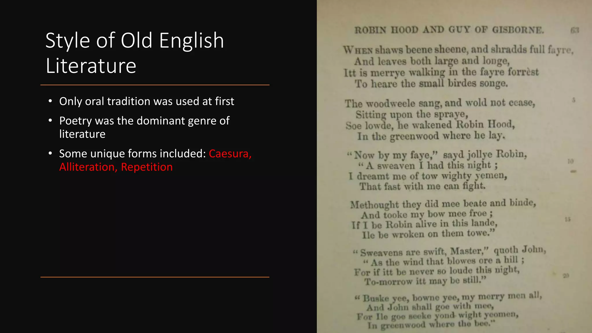 Old english Literature | PPTX