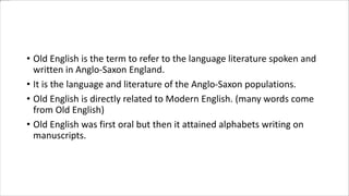 Old english Literature | PPTX