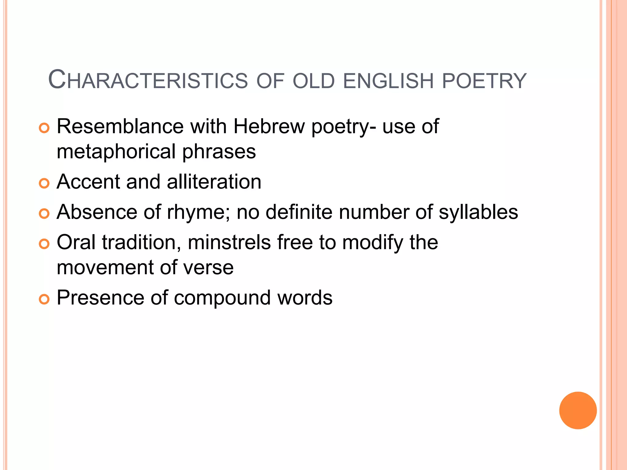 OLD ENGLISH LITERATURE | PPTX
