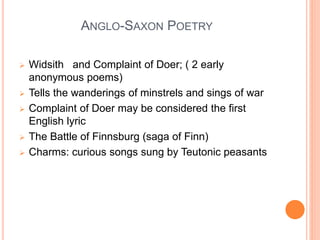 OLD ENGLISH LITERATURE | PPTX