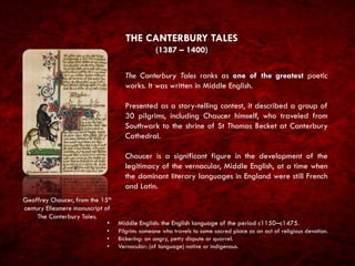 Old English & Middle English Period | PDF