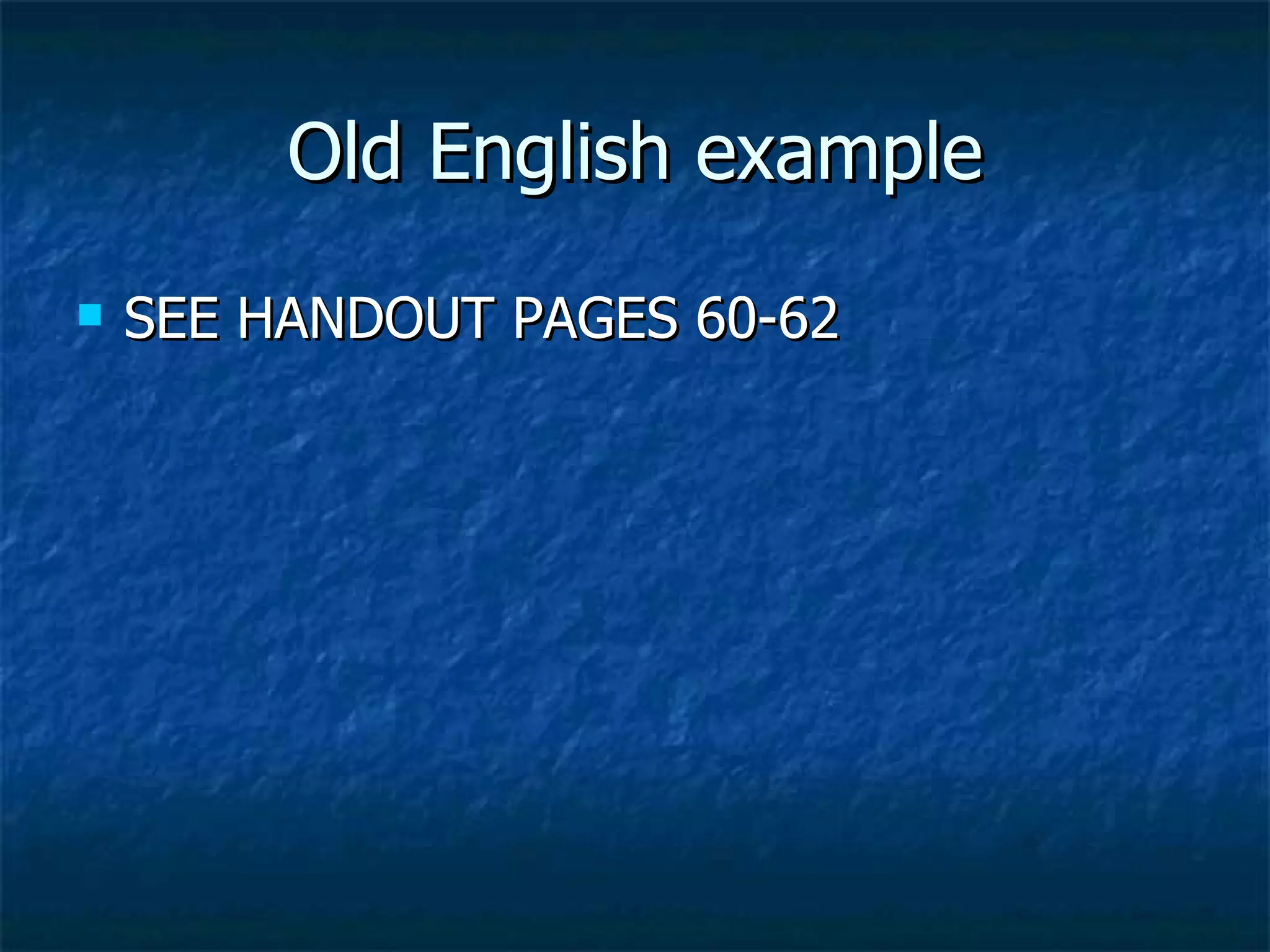 Old english power point | PPT