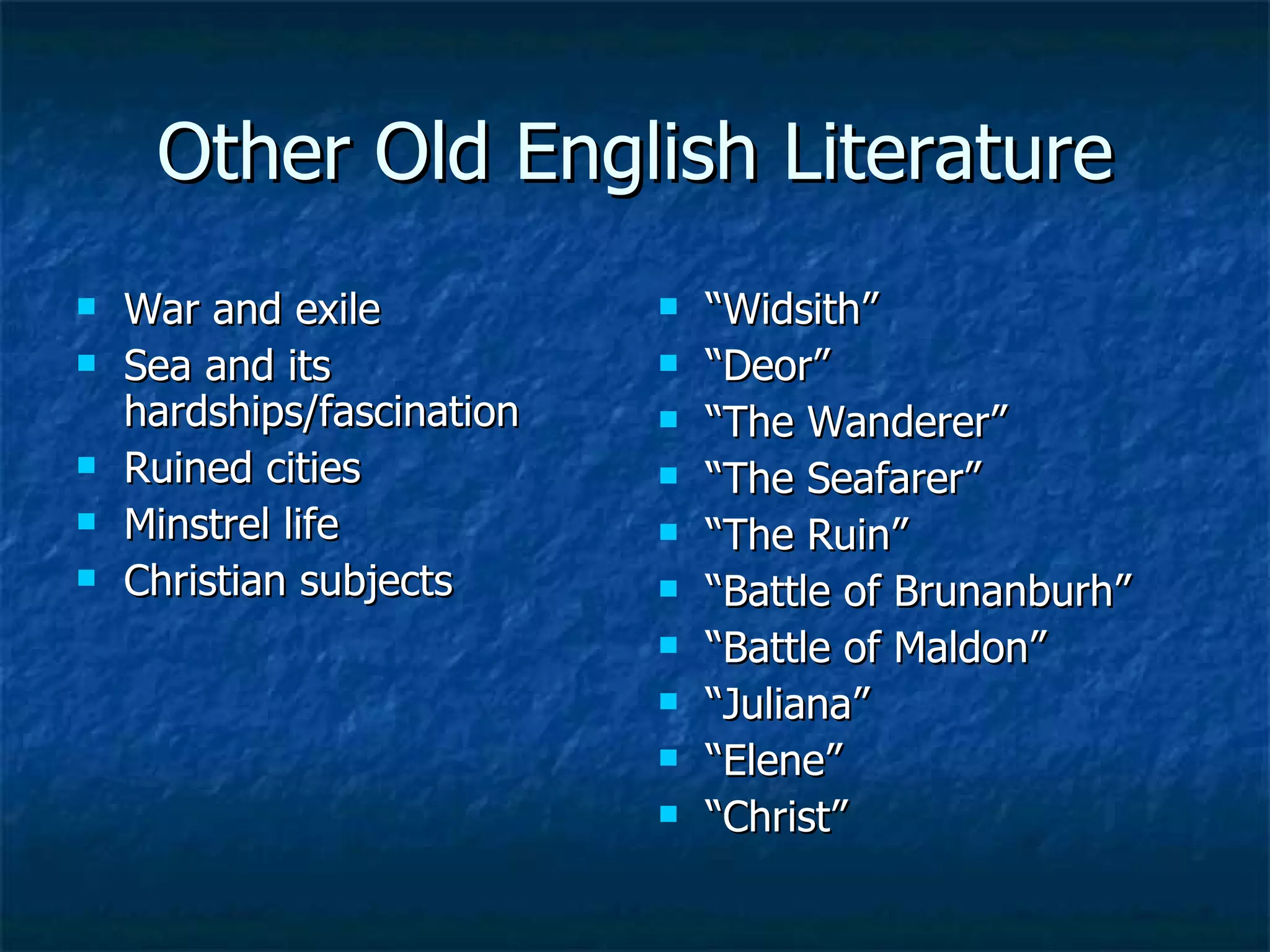 Old english power point | PPT