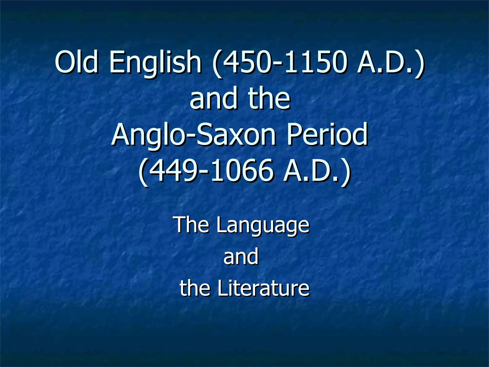 Old english power point | PPT