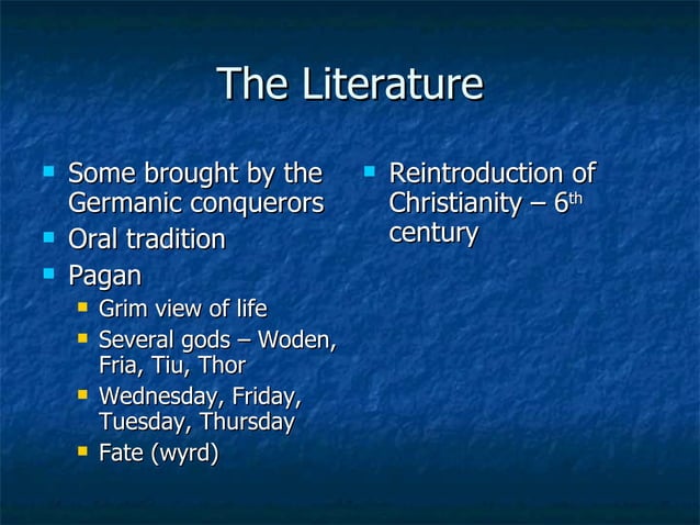 Old english power point | PPT | Books and Literature