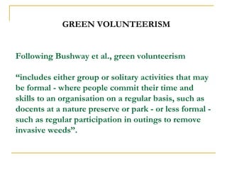 Older persons and green volunteering | PPT
