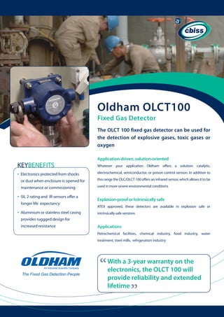 Oldham OLCT100 Gas Detector Datasheet | PDF