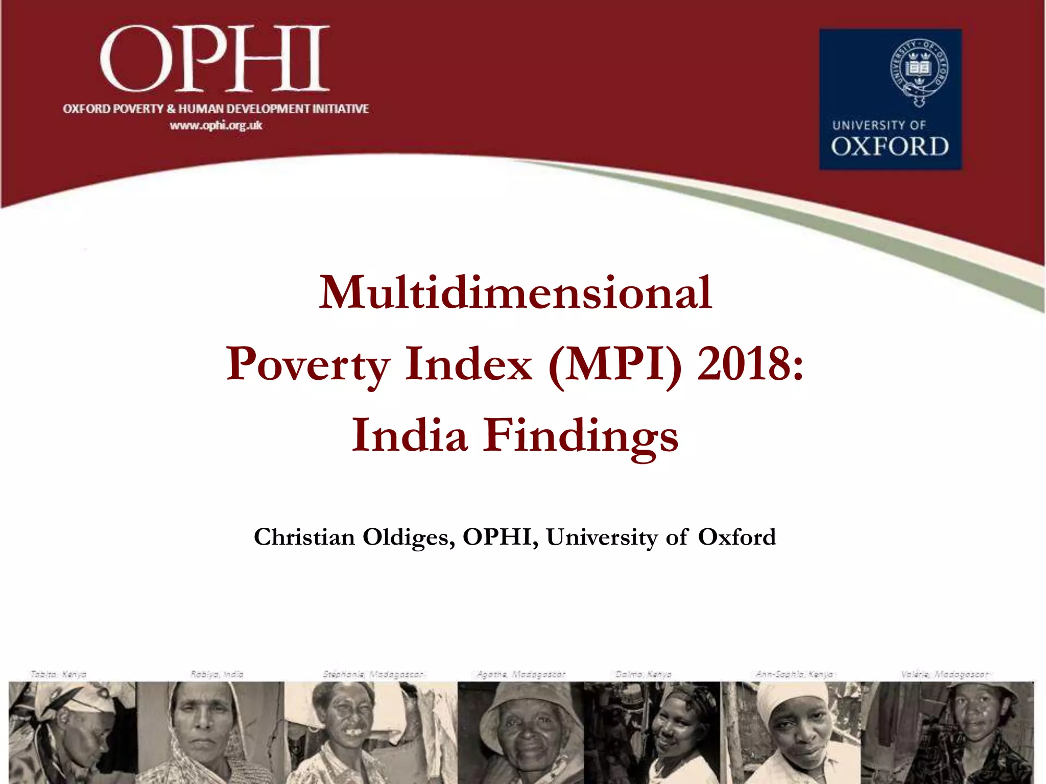 Power of partnership conference: Presentation: Multidimensional poverty index (MPI) | PPTX