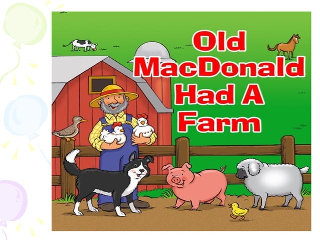 Old MacDonald had a farm song- Preschool activity/Learning English ...