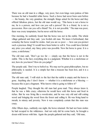 Old Man's Horse | DOCX